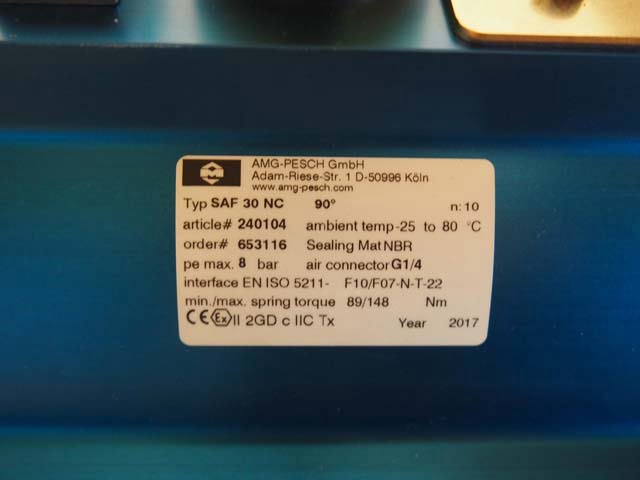 AMG-Pesch SAF 30 NC pneumatische actuator (5) - Industriële Veiling Eindhoven