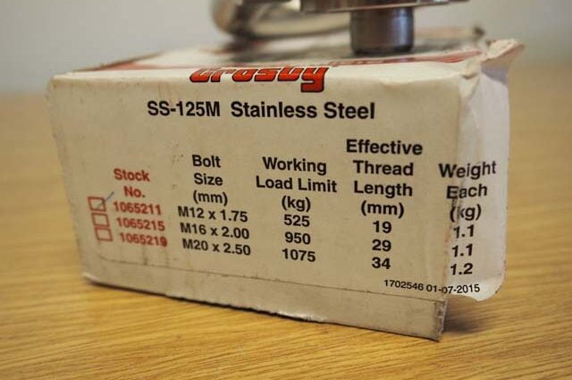 Crosby SS-125M Stainless steel swivel hoist-rings - Industriële Veiling ...