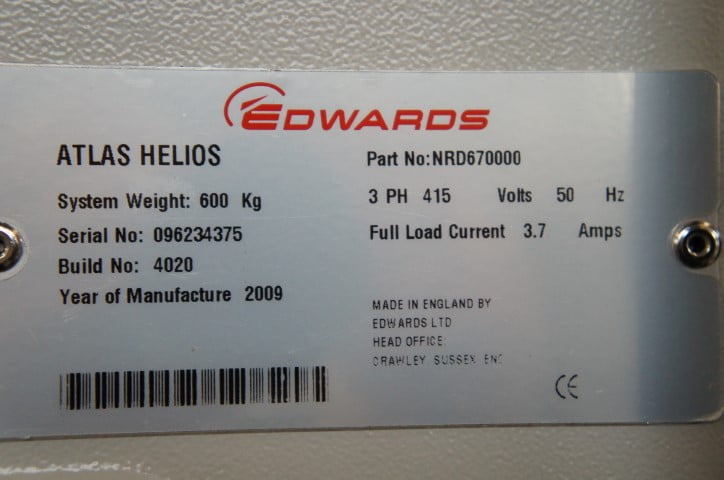 Edwards Atlas Helios Gas Abatement system (5) - Industriële Veiling ...