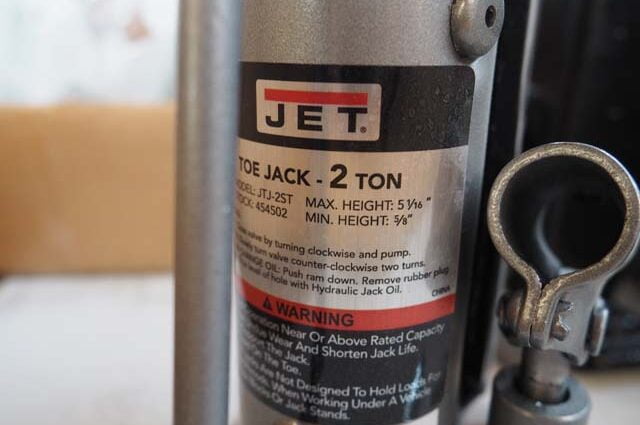 JET Hydraulic Toe jack 2 ton - Industriële Veiling Eindhoven